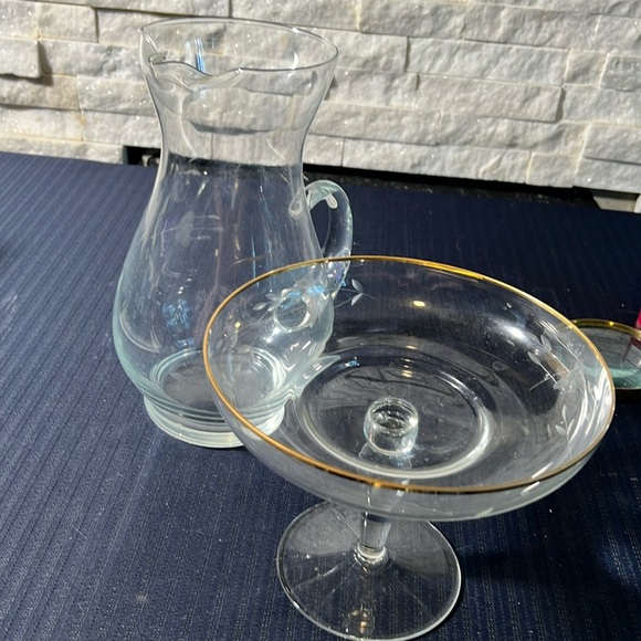 Accents | Lot 37 Princess House Pitcher And Pedestal Dish | Poshmark